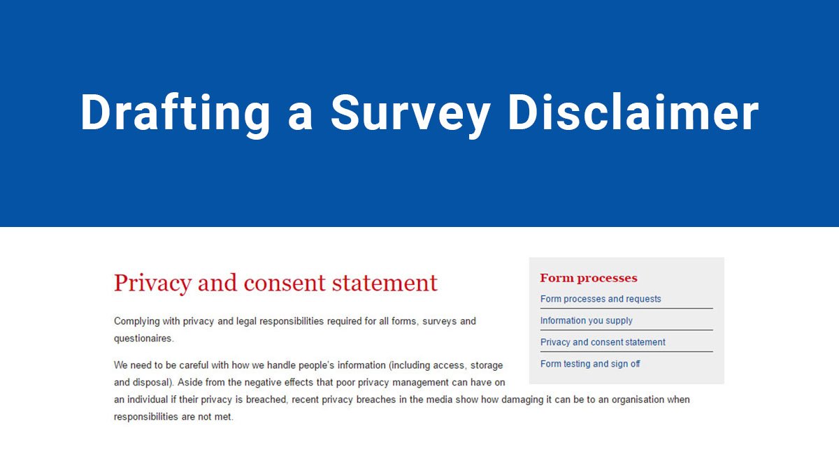 Drafting A Survey Disclaimer TermsFeed