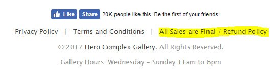 "All Sales Final" Policy - TermsFeed