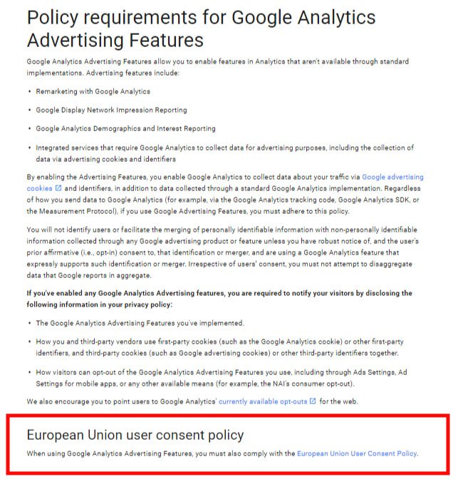 Google's EU User Consent Policy - TermsFeed