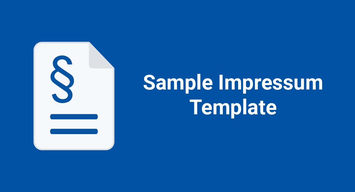 Sample Impressum Template - TermsFeed