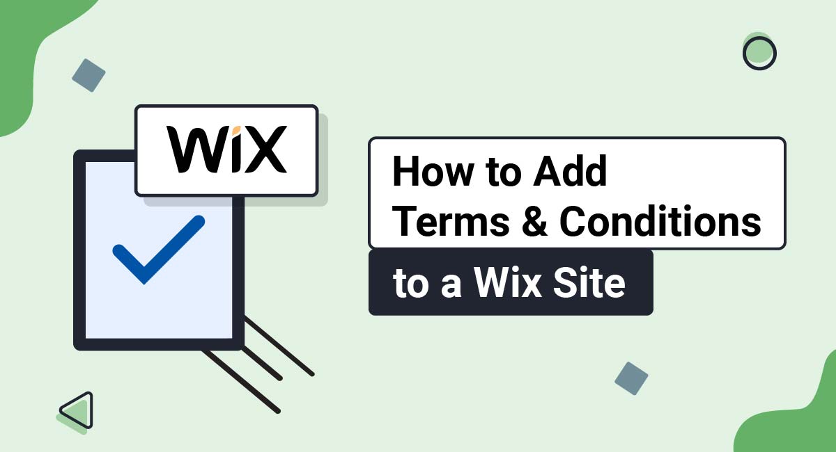 How To Add Terms And Conditions To A Wix Site TermsFeed