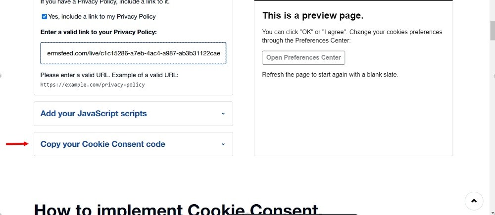 How to Add a Free Cookie Consent Notice on Blogger - TermsFeed