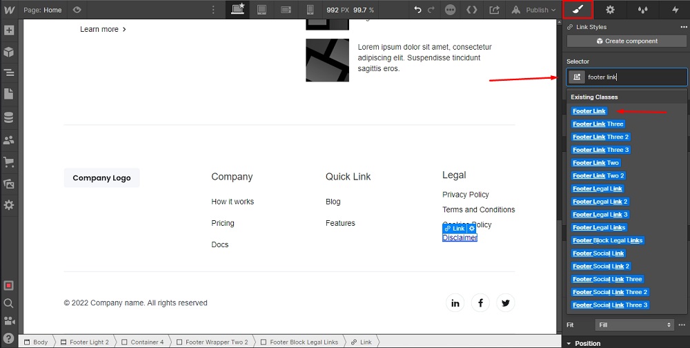 How to Add a Disclaimer URL on a Webflow Website - TermsFeed