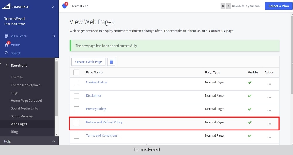 How to Add a Return and Refund Policy on BigCommerce - TermsFeed