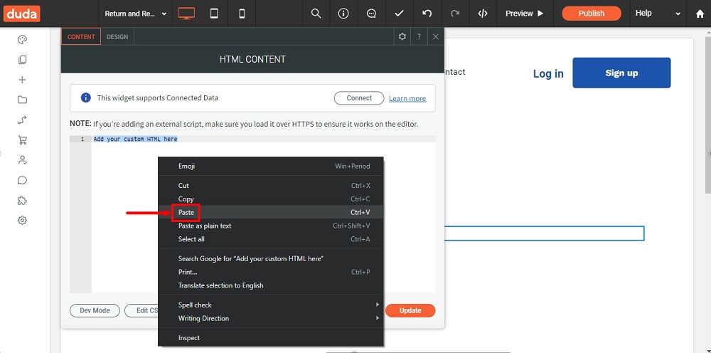 How to Add a Return and Refund Policy Page on Duda - TermsFeed