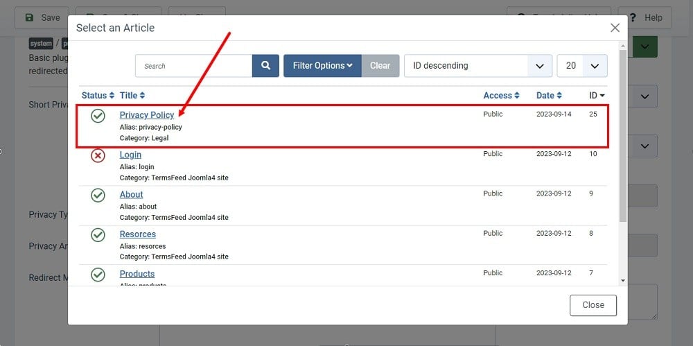 How To Add An I Agree To Privacy Policy Checkbox On The Joomla Register Page Termsfeed