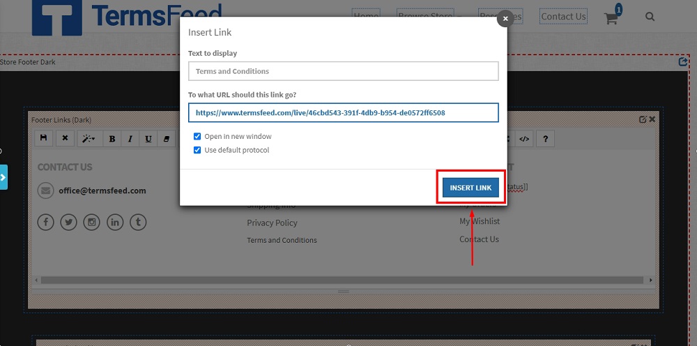 How to Link to Terms and Conditions on AbleCommerce - TermsFeed