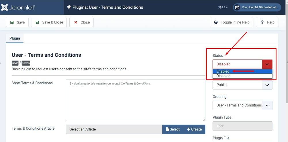 How to Add an I Agree to Terms and Conditions Checkbox on the Joomla Register Page - TermsFeed