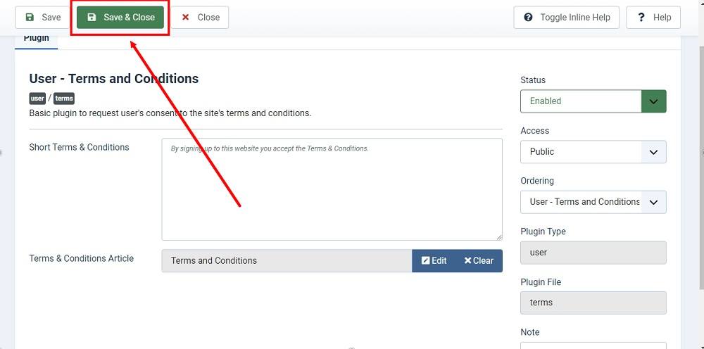 How to Add an I Agree to Terms and Conditions Checkbox on the Joomla Register Page - TermsFeed