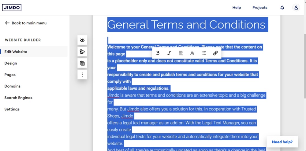 Video: How to Add a Terms and Conditions page on Jimdo - TermsFeed