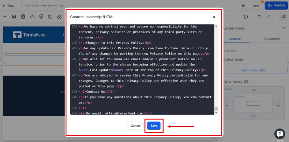 Video: How to Add a Privacy Policy Page on Modern - TermsFeed