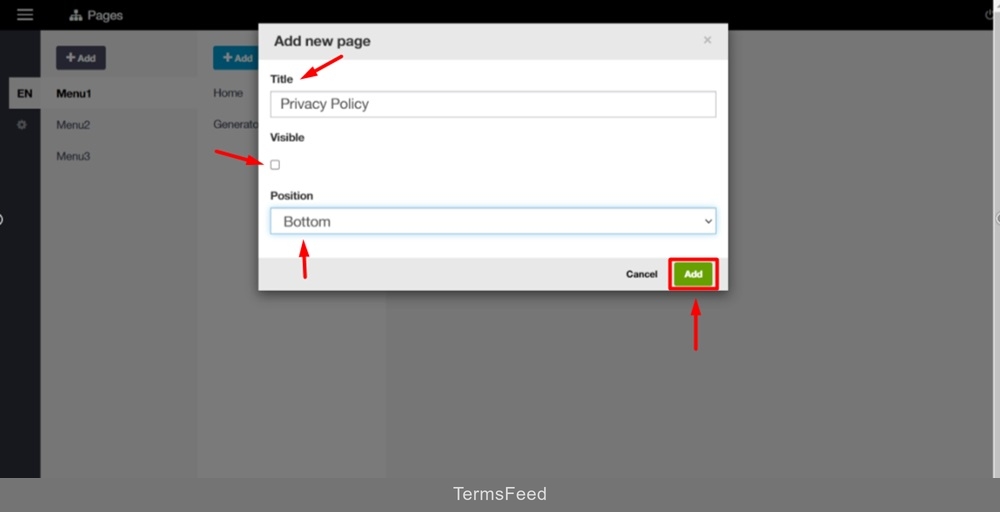 Video: How to Add a Privacy Policy Page on ImpressPages - TermsFeed