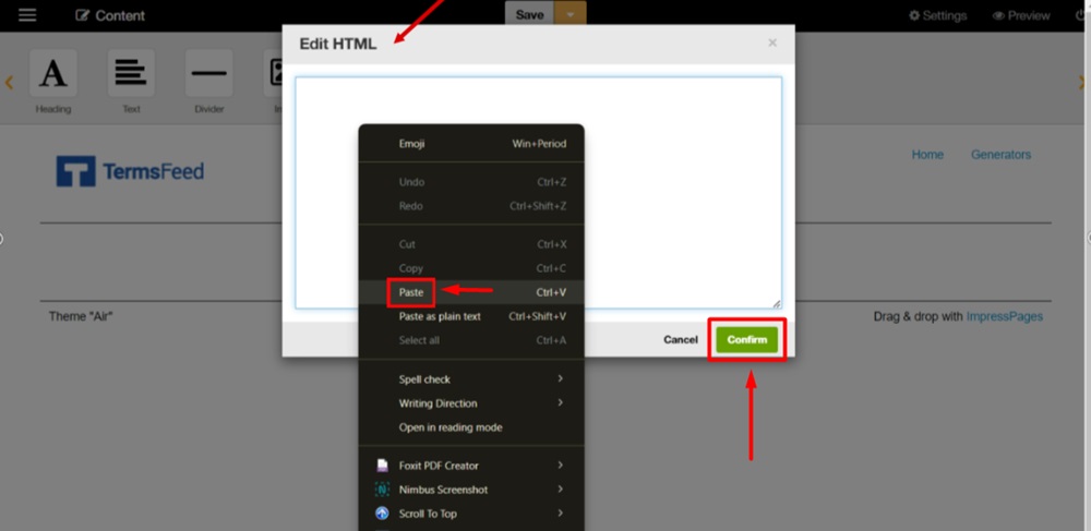 Video: How to Add a Privacy Policy Page on ImpressPages - TermsFeed