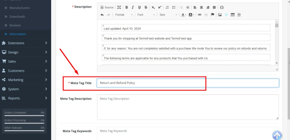 Video: How to Add a Return and Refund Policy Page on OpenCart - TermsFeed