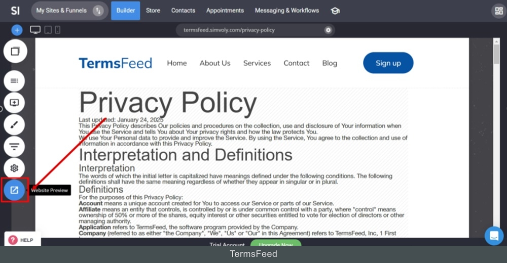Video: How to Add a Privacy Policy Page on Simvoly - TermsFeed