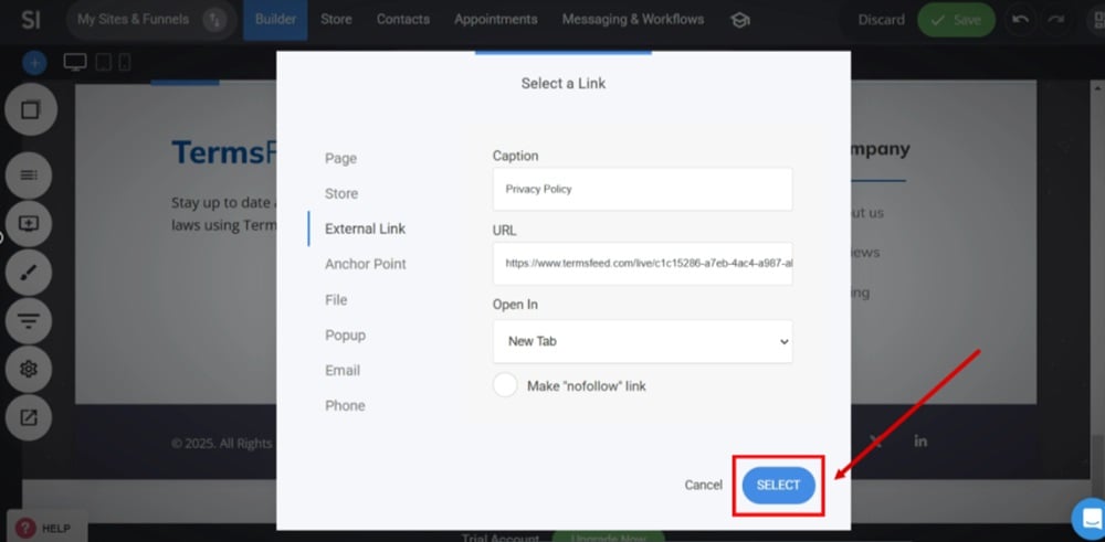 Video: How to Link to Privacy Policy URL on Simvoly - TermsFeed