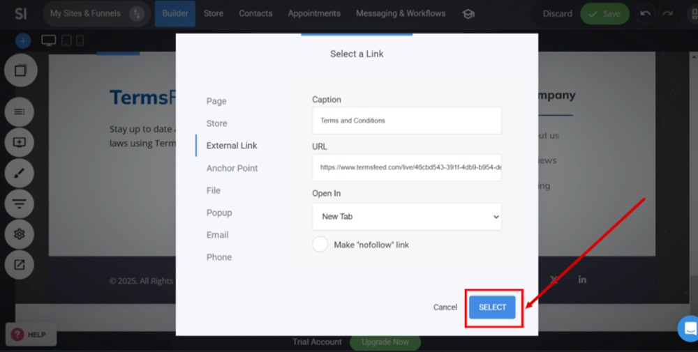 Video: How to Link to Terms and Conditions URL on Simvoly - TermsFeed
