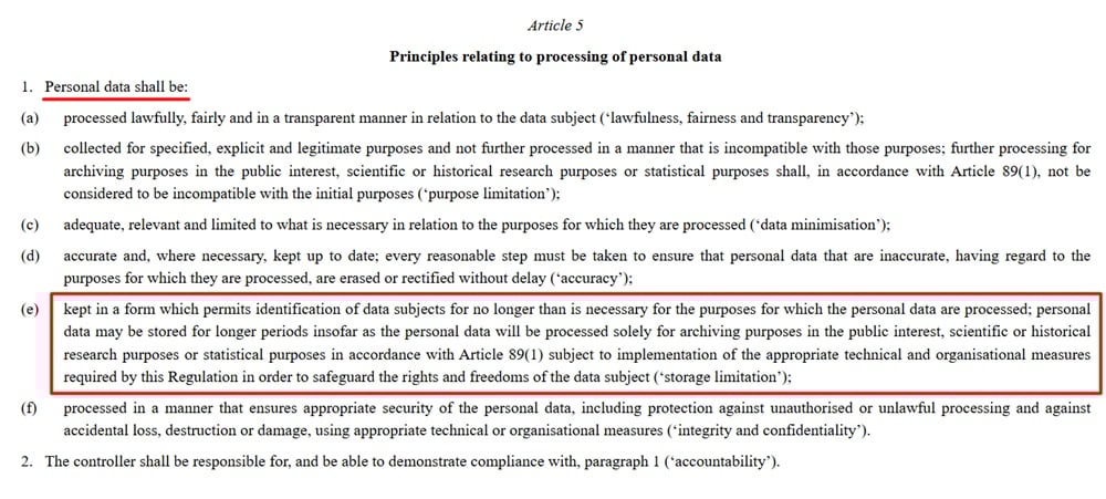 Retention Policies: How Long Can You Keep Customer Data? - TermsFeed