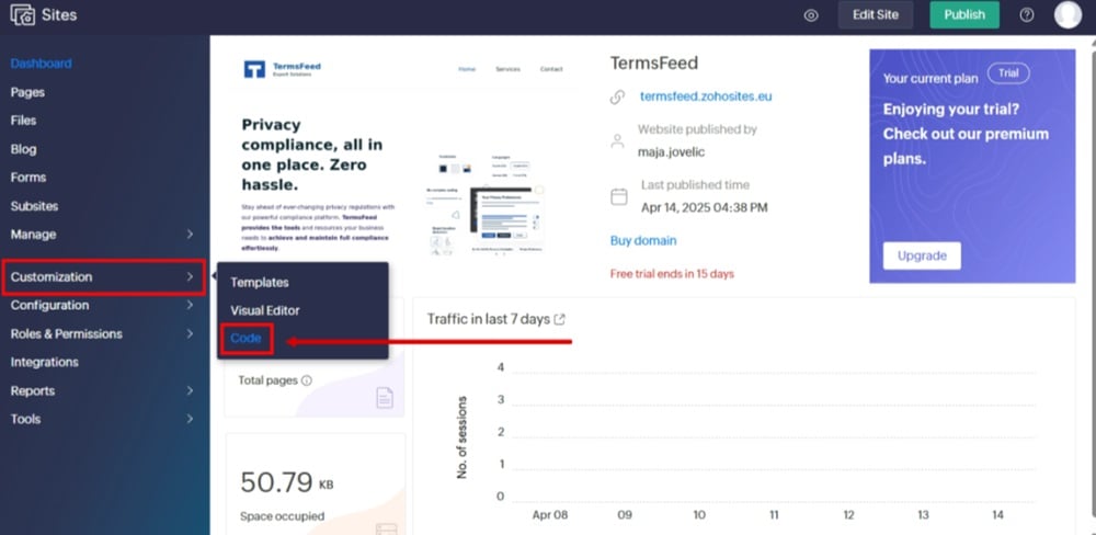 Video: How to Add Free Cookie Consent on Zoho Sites - TermsFeed