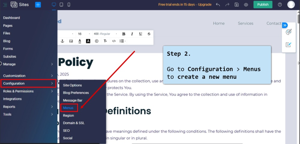 Video: How to Add a Privacy Policy Page on Zoho Sites - TermsFeed
