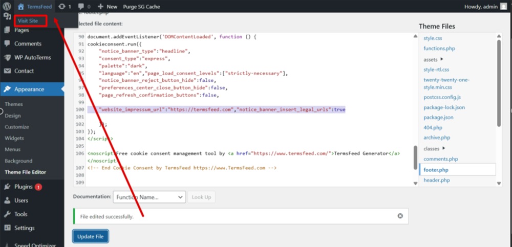Video: Add Impressum to Cookie Consent Notice Banner - TermsFeed