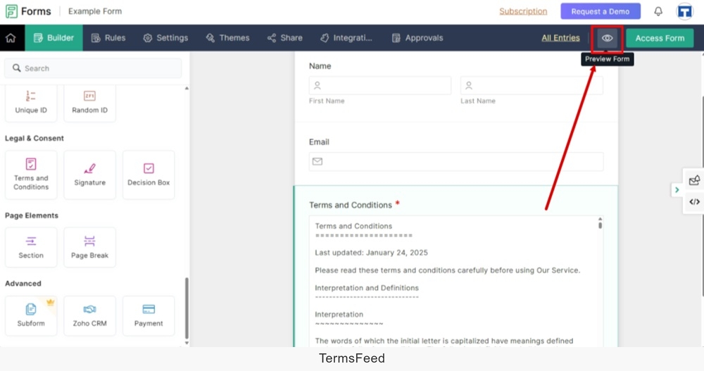 Video: How to Add an "I Agree" Checkbox on Zoho Forms - TermsFeed