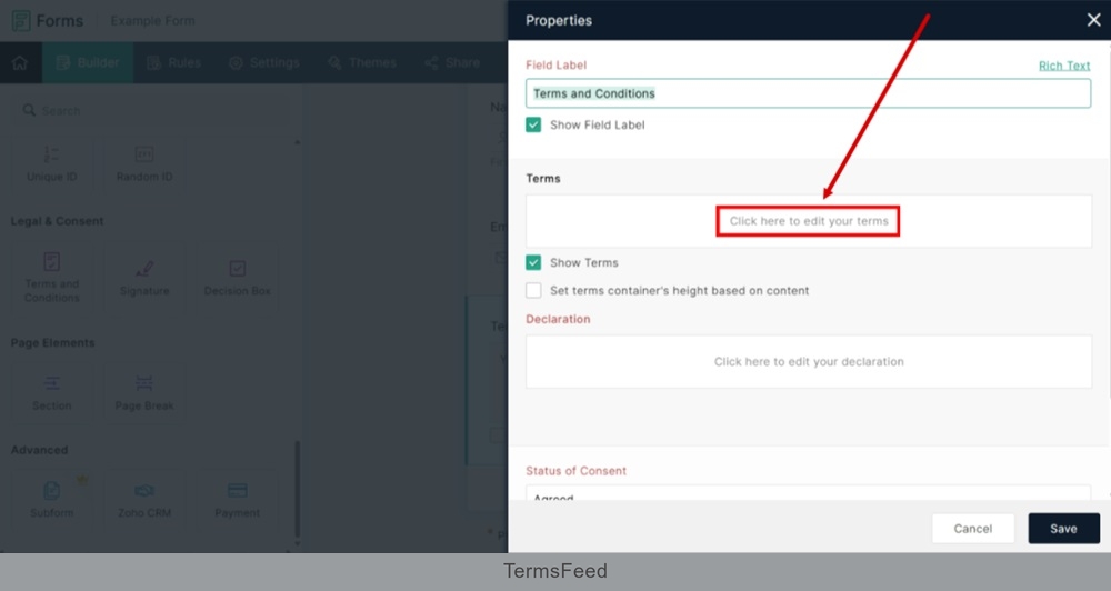 Video: How to Add an "I Agree" Checkbox on Zoho Forms - TermsFeed